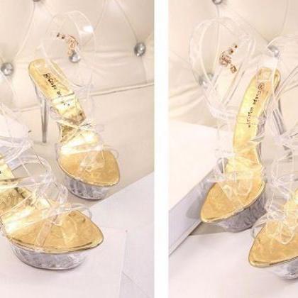 Sexy Tranparent Strappy High Heel Women Shoes on Luulla